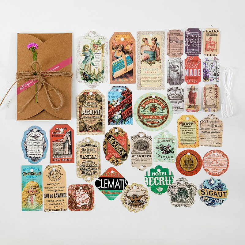 30 Pcs/Pack Vintage Creativity Note Paper DIY Scra... – Grandado