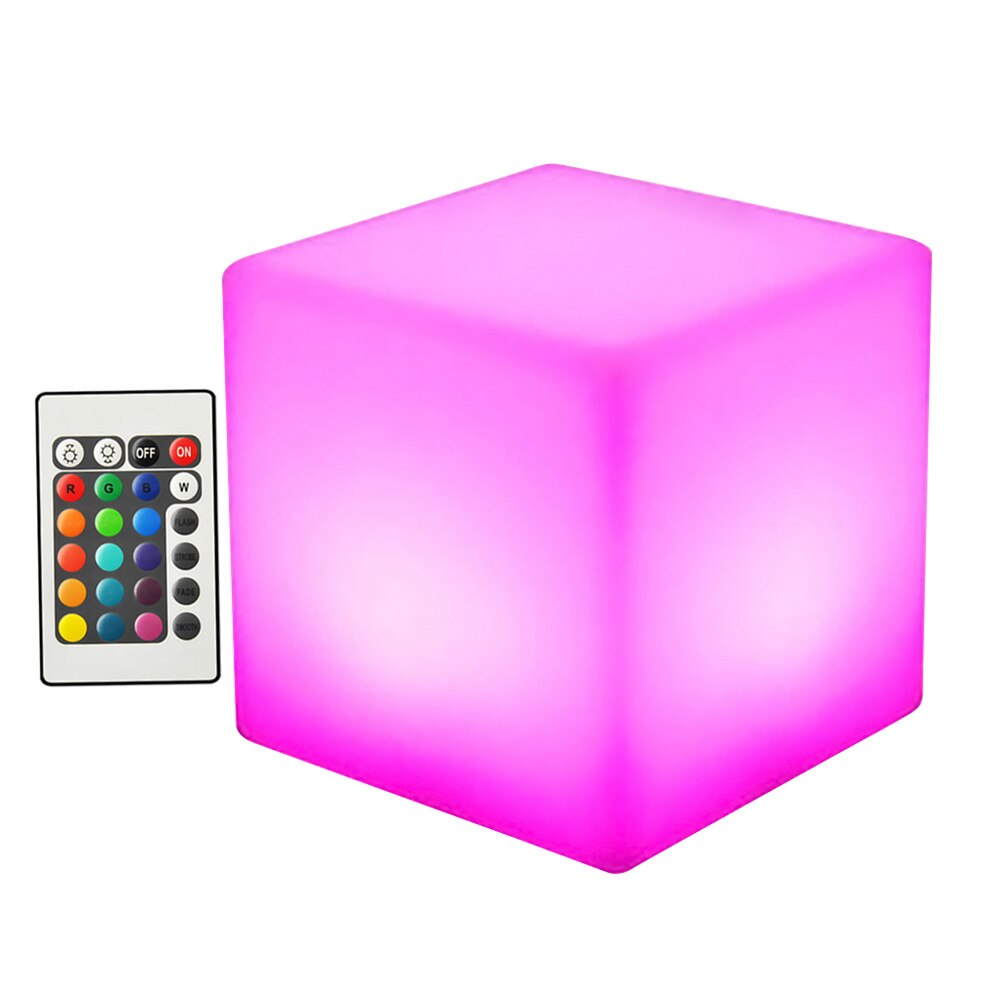 1pc 10cm LED Cube Light Outdoor Waterproof Remote ... – Grandado