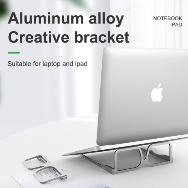 Foldable laptop stand aluminum alloy cooling deskt... – Vicedeal