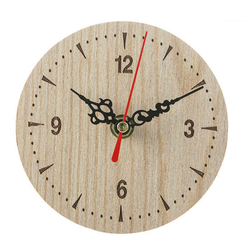 Mini Wall Clock Vintage Rustic Wooden Clock Antiqu... – Grandado