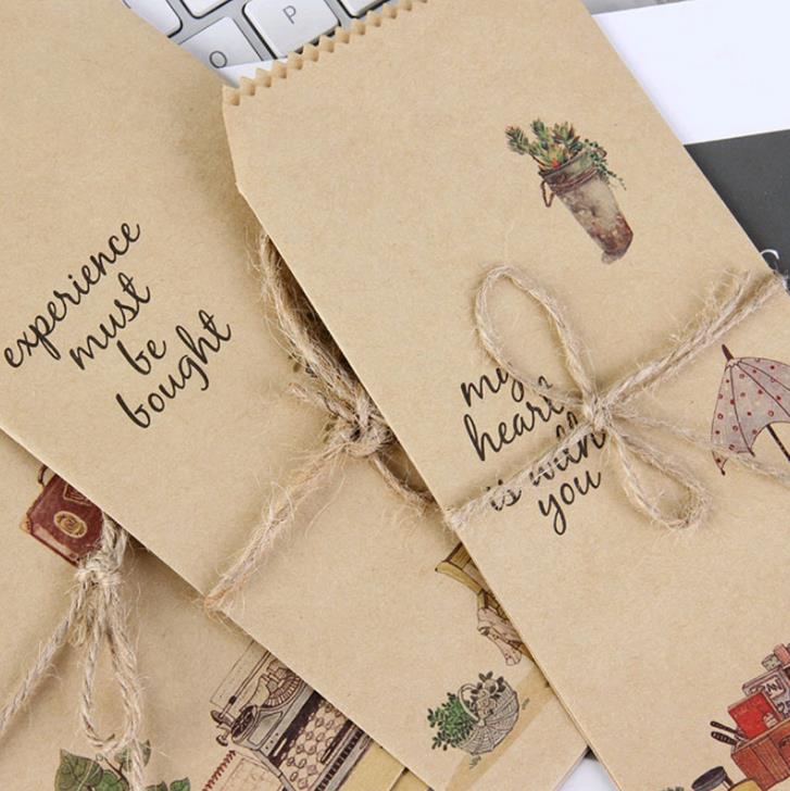 20 Pcs/set Kawaii Vintage Kraft Paper Envelopes Cu... – Vicedeal