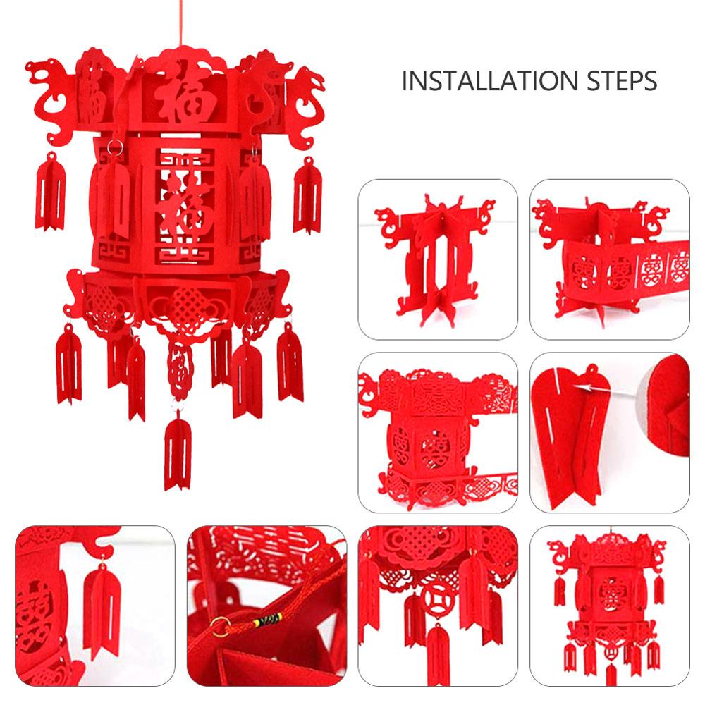 2 Pcs Red Chinese Lanterns Decorations for Chinese... – Grandado