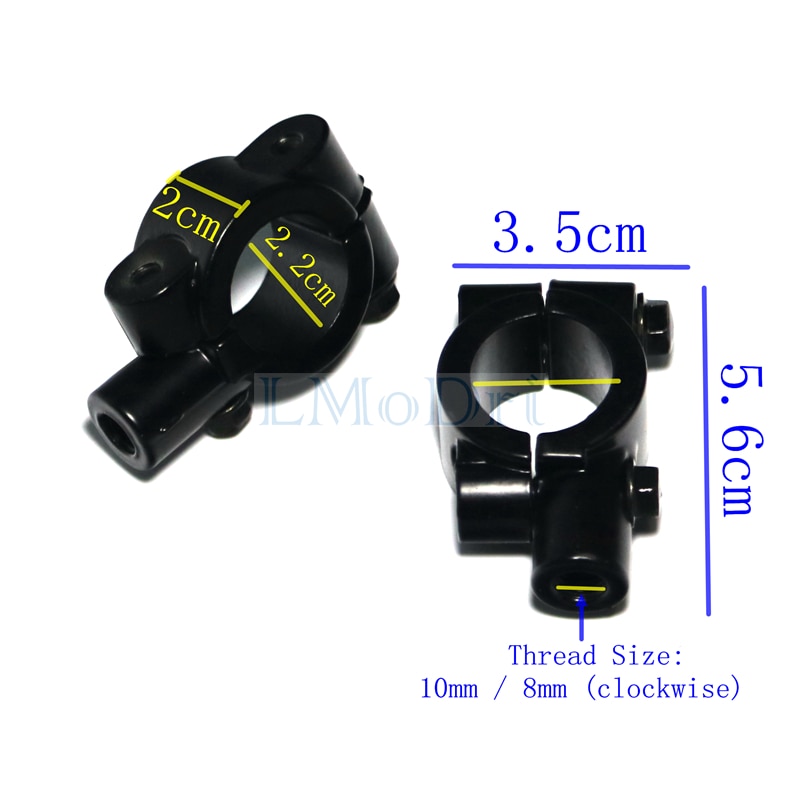 Motorcycle 7/8" HandleBar Mirror Mount Holder Rear... – Grandado