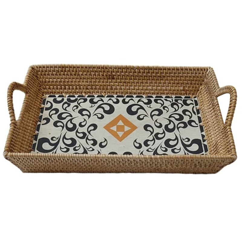 Woven Rectangular Storage Basket Handmade Rattan F... – Vicedeal