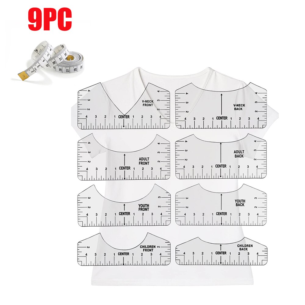 9 Pcs T-Shirt Rulers to Center Designs,Tshirt Rule... – Vicedeal