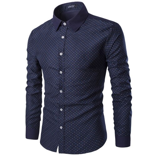 Herfst Mannen Shirt Lange Mouw Gedrukt Casual Shir... – Vicedeal