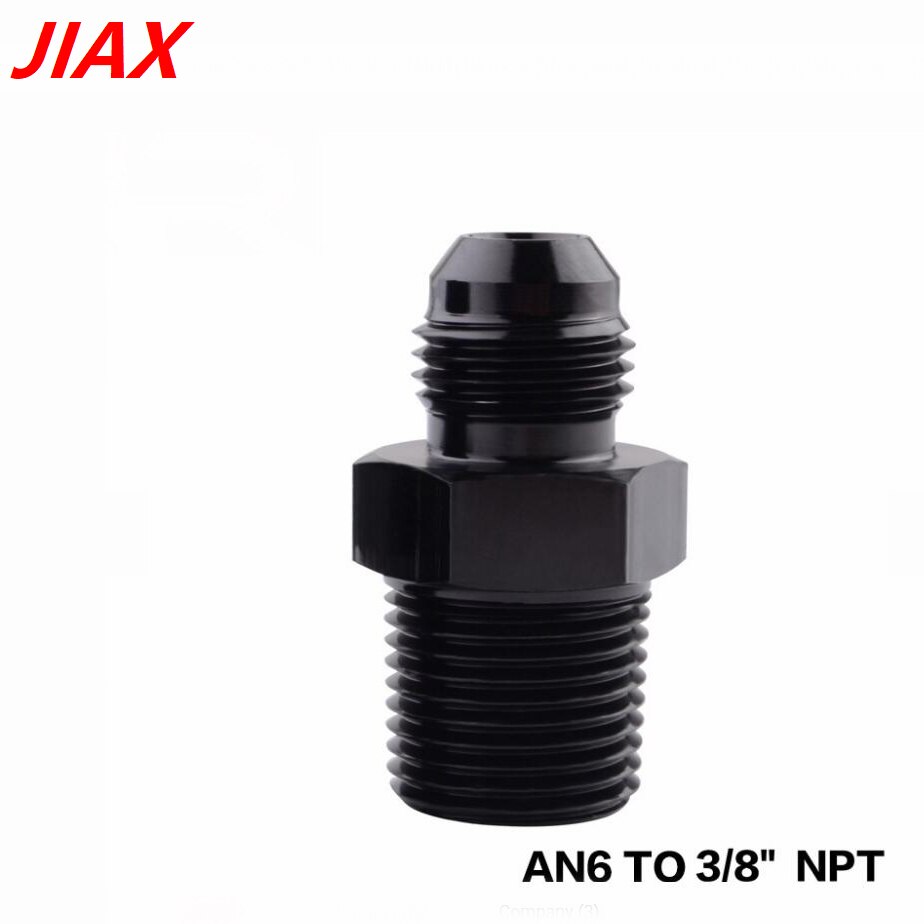 Straight Adapter 6 AN to 3/8 NPT Fitting Black ! – Vicedeal