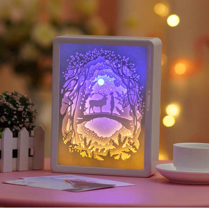 Light Shadow Paper Carving Lamp Room Decoration It... – Grandado