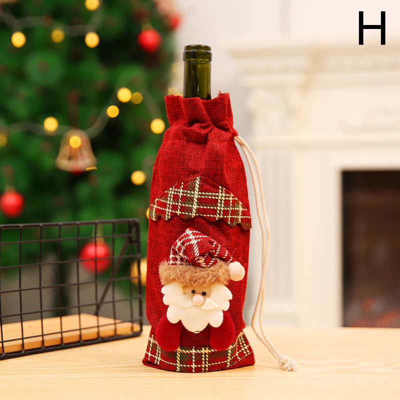 Capa de garrafa de vinho de natal feliz natal deco... – Vicedeal