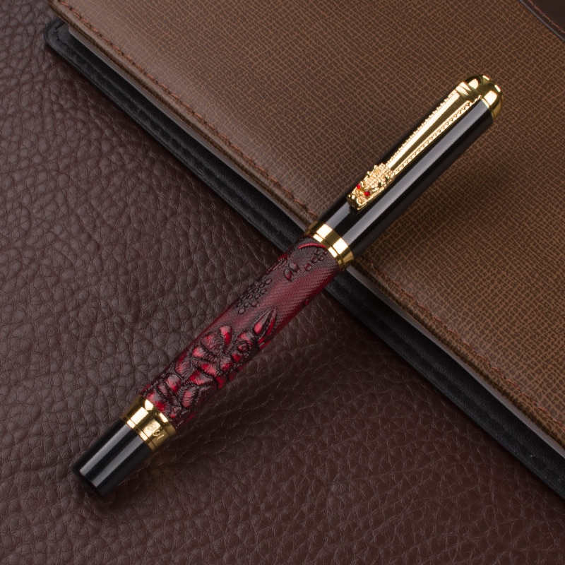 DIKA WEN 891 pen red Grape Engravement Fountain Pe... – Vicedeal