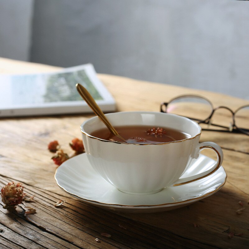 210ML China Ceramics Coffee Cup and Saucer and Spo... – Vicedeal