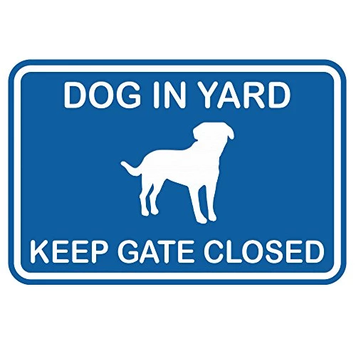 LASMINE Dog in Yard Keep Gate Closed Wall Door Sig... – Grandado