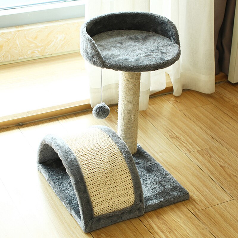 Pet Play Wood Toy Cat Tree House Scratcher Cat Cli... – Grandado