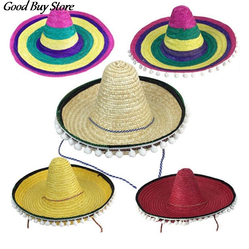 Carnival Sombrero Men Women Party Sun Hats Natural... – Grandado