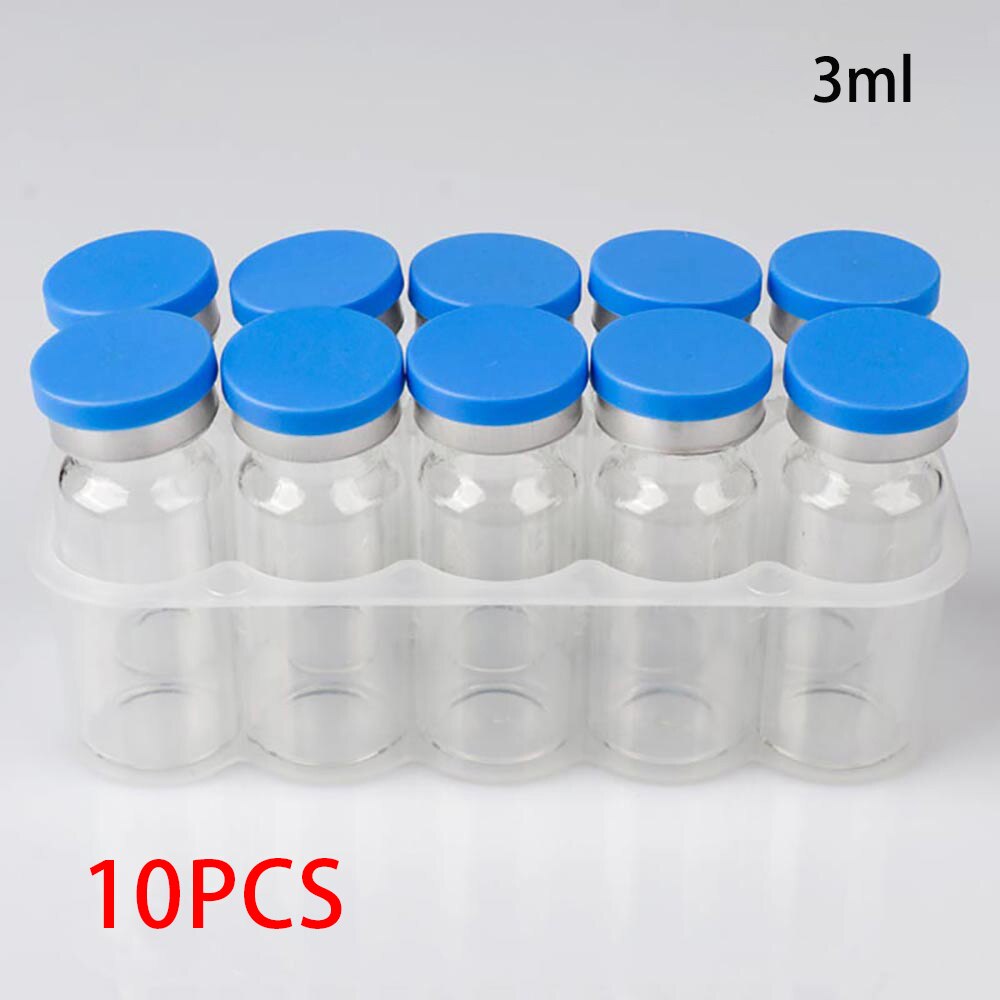 10pcs Clear Brown Injection Glass Vial with Plasti... – Grandado