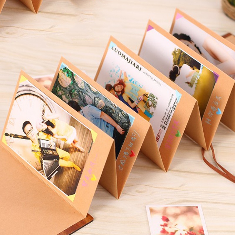 Diy album folding, accordion album pasting Romanti... – Grandado