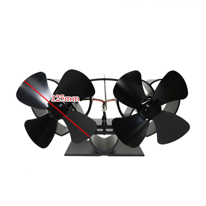 Dual Head 8 Blade Fireplace Fan Upgrade Heat Power... – Vicedeal