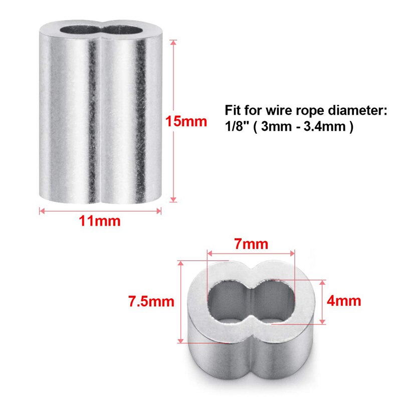 150 Stuks 1/8 Inch Aluminium Krimpen Loop Mouw Voo... – Vicedeal