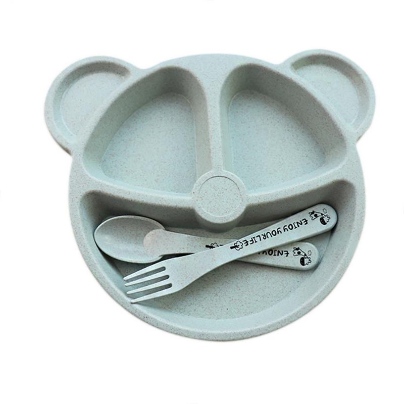 Pink Cute Blue Toddler Tableware Wheat Modern Chil... – Grandado