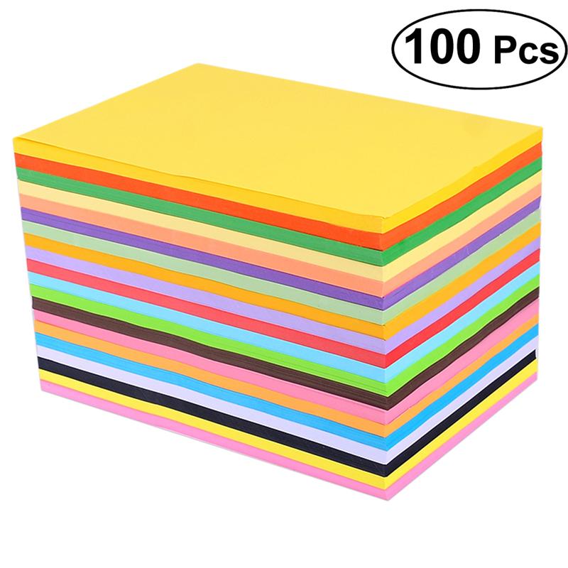 100pcs Colored Copy Paper DIY Hand Craft Paper Han... – Grandado