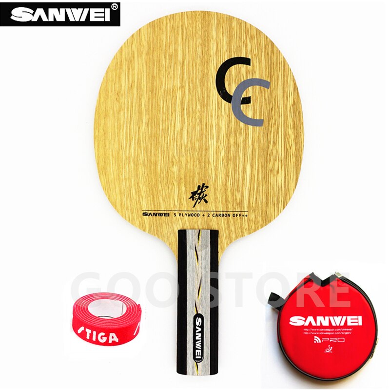 SANWEI-Pala de tenis de mesa CC 5 + 2, pala de car... – Grandado