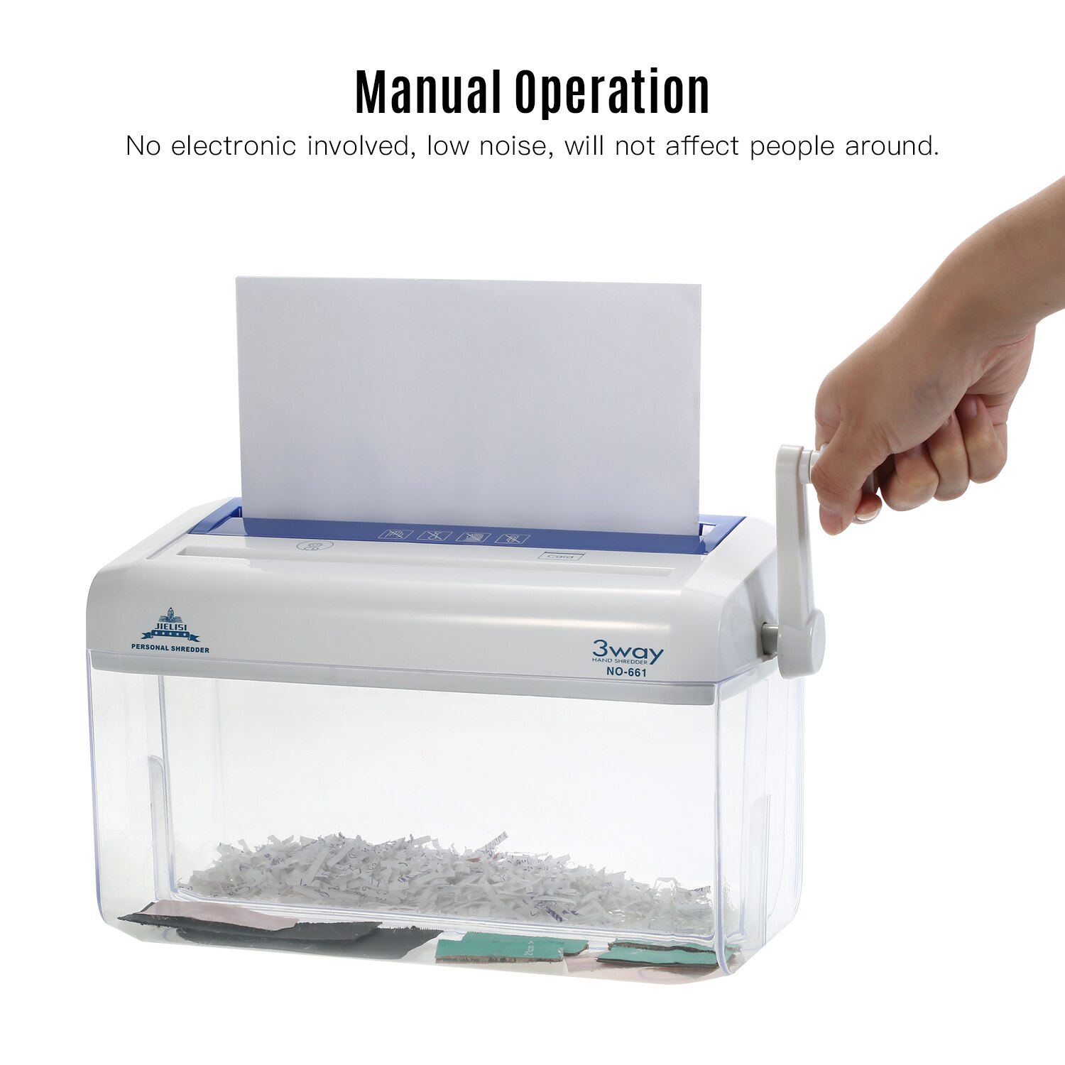 A4 Mini Portable Hand Paper Shredder 3-in-1 Househ... – Grandado