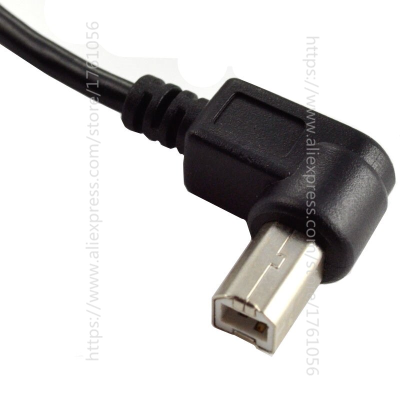 USB 2.0 B Female to Type-B Male 90 Degree Right An... – Vicedeal