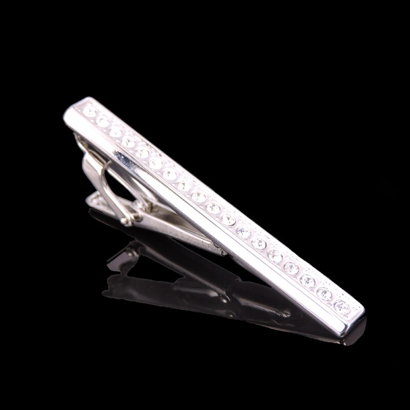 white crystal tie clip spring jewelry men's bu... – Grandado