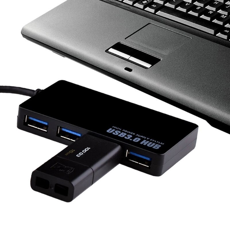 4-Port USB 3.0 Hub 5Gbps Portable Compact for PC L... – Vicedeal