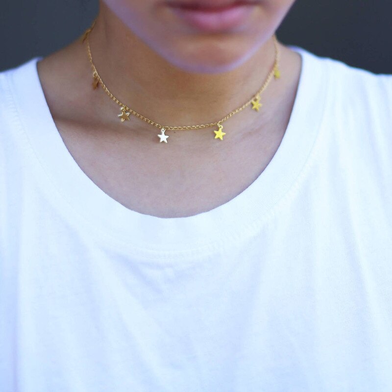 Hebedeer Trendy Korte Choker Meisje Eenvoudige Ste... – Vicedeal