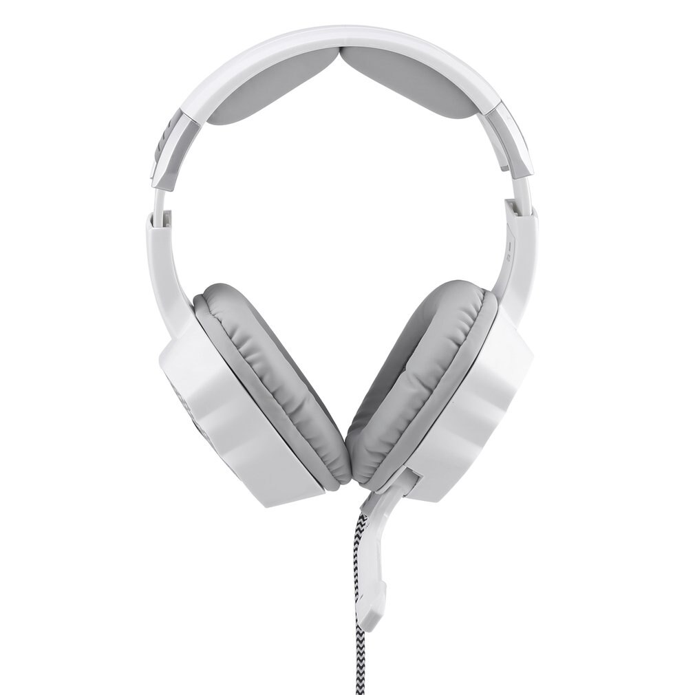 White USB PC Gaming Headsets with Microphone Noise... – Grandado
