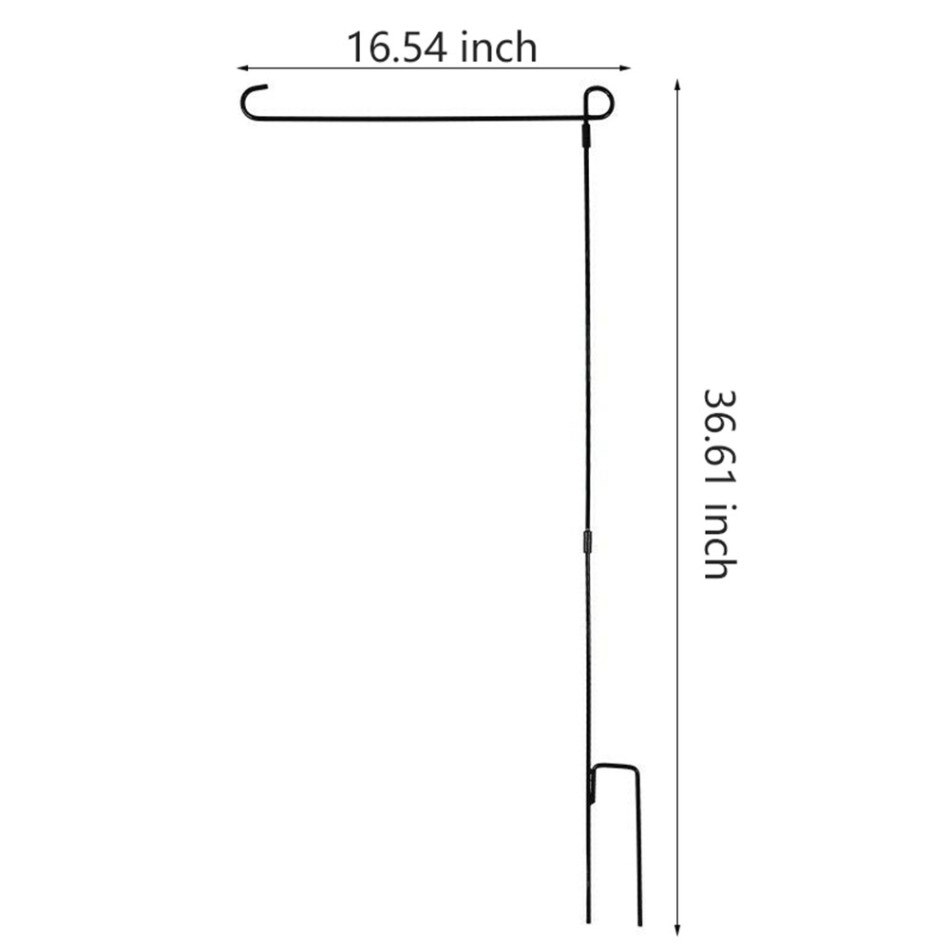 VOGVIGO Garden Flag Stand Flagpole Black Wrought I... – Vicedeal