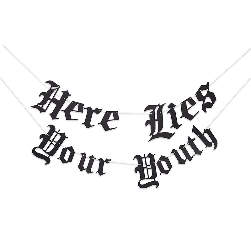 Gothic letters So Long And Goodnight Banner - Fune... – Grandado