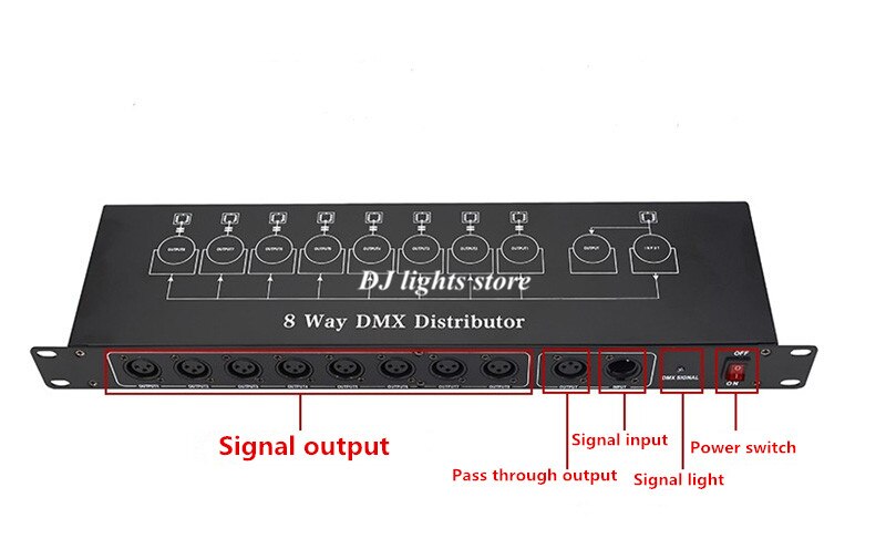 8 way dmx splitter amplifier dmx 512 signal distri... – Grandado
