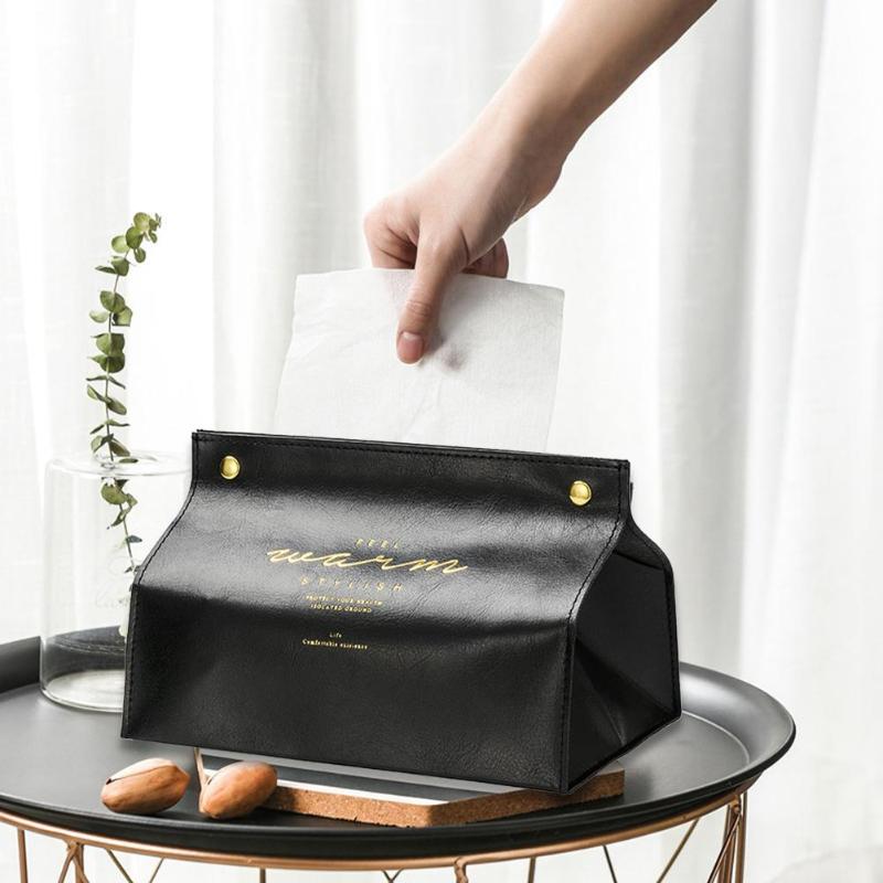 Ins Nordic PU Leer Tissue Box Opvouwbare Servethou... – Grandado