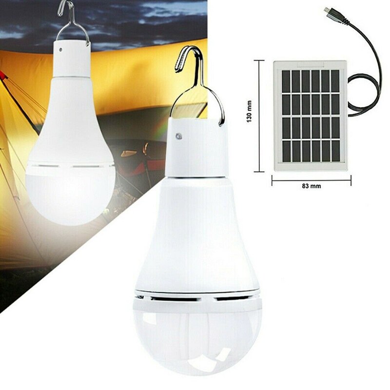 Solar Powered Shed Light Bulb LED Portable Hang Up... – Grandado