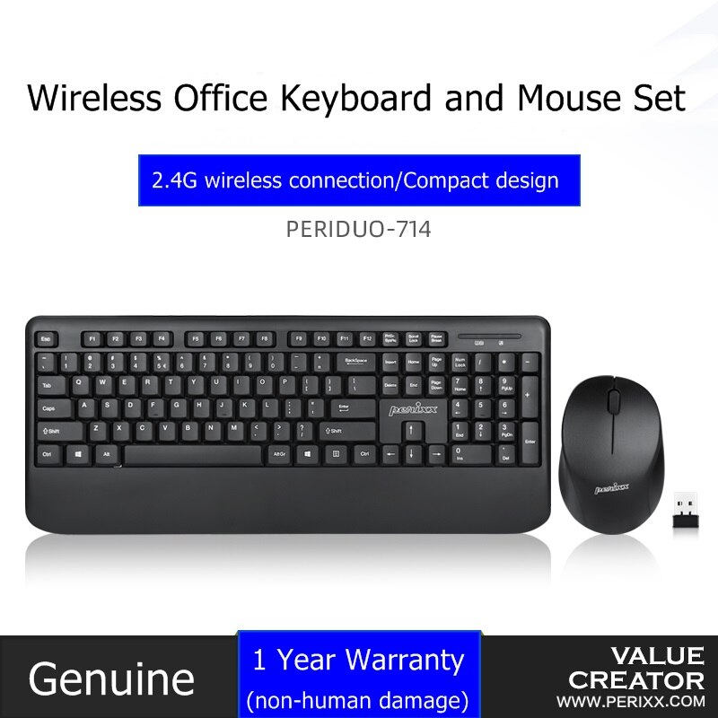 Perixx PERIDUO-714 Ergonomic Full Size 2.4Ghz Desk... – Vicedeal