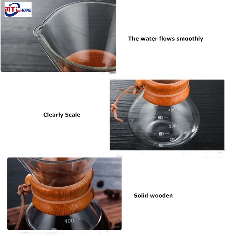 High-Temperature Resistant Glass Coffee Maker Coff... – Vicedeal