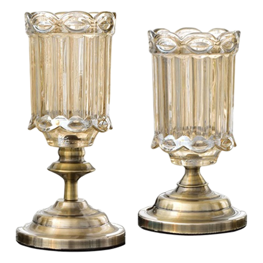 Goblet Glass Flower Vase Table Plant Container Jar... – Grandado