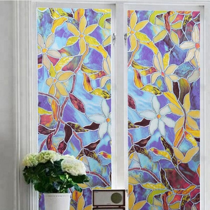 Window Stickers home Stained Glass Stickers self-a... – Grandado