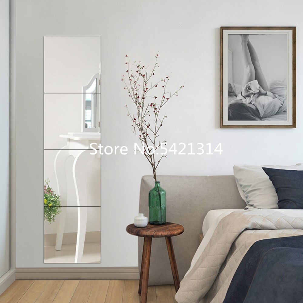 Dressing mirror 4Pcs 12 in Splicing mirror Framele... – Grandado