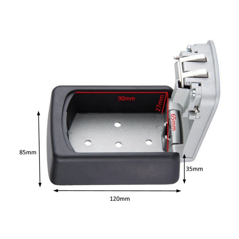 Key Storage Lock Box Wall Mount Holder 4 Digit Com... – Grandado