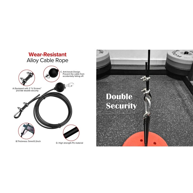 Top2 Set Gym Adjustable Cable Wire Rope Heavy Duty... – Grandado