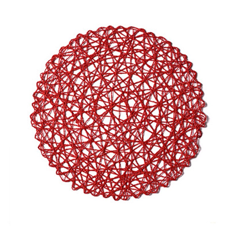 38 cm Round Paper Rope Woven Mat Ornaments Braided... – Grandado