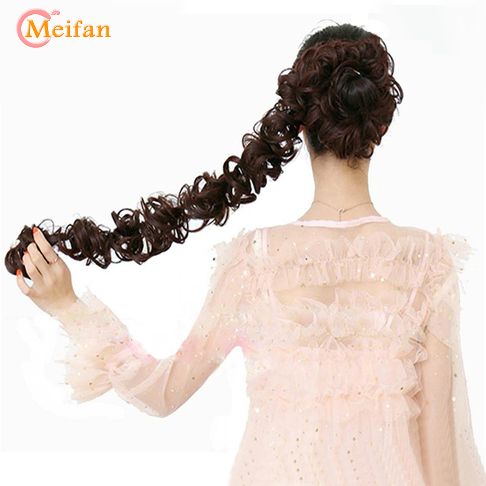 MEIFAN Synthetic Short Curly Chignon Hair Bun Elas... – Grandado