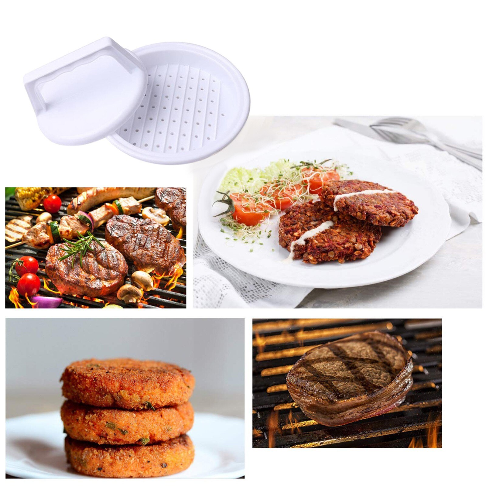 Non-stick Hamburger Press Round Shape Non-stick Ch... – Grandado
