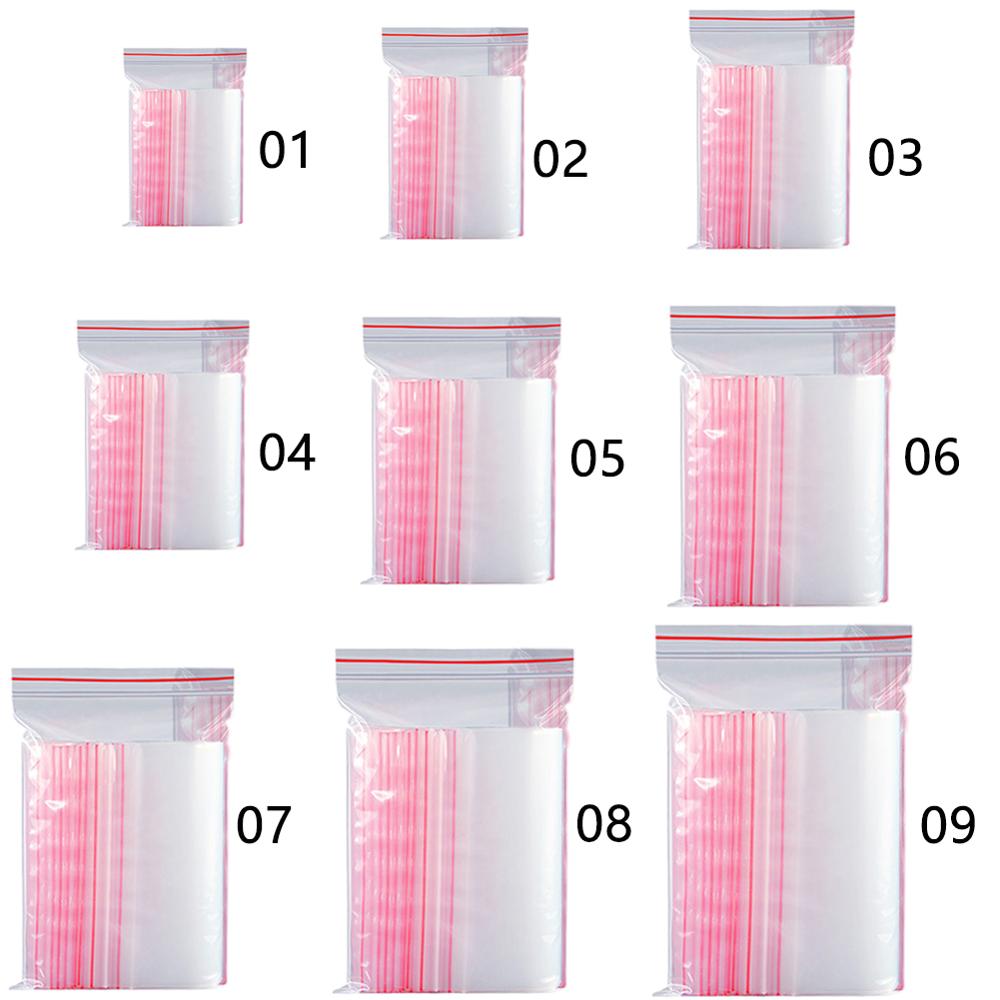 100 Stks/pak Kleine Zip-Lock Plastic Zakken Herslu... – Grandado