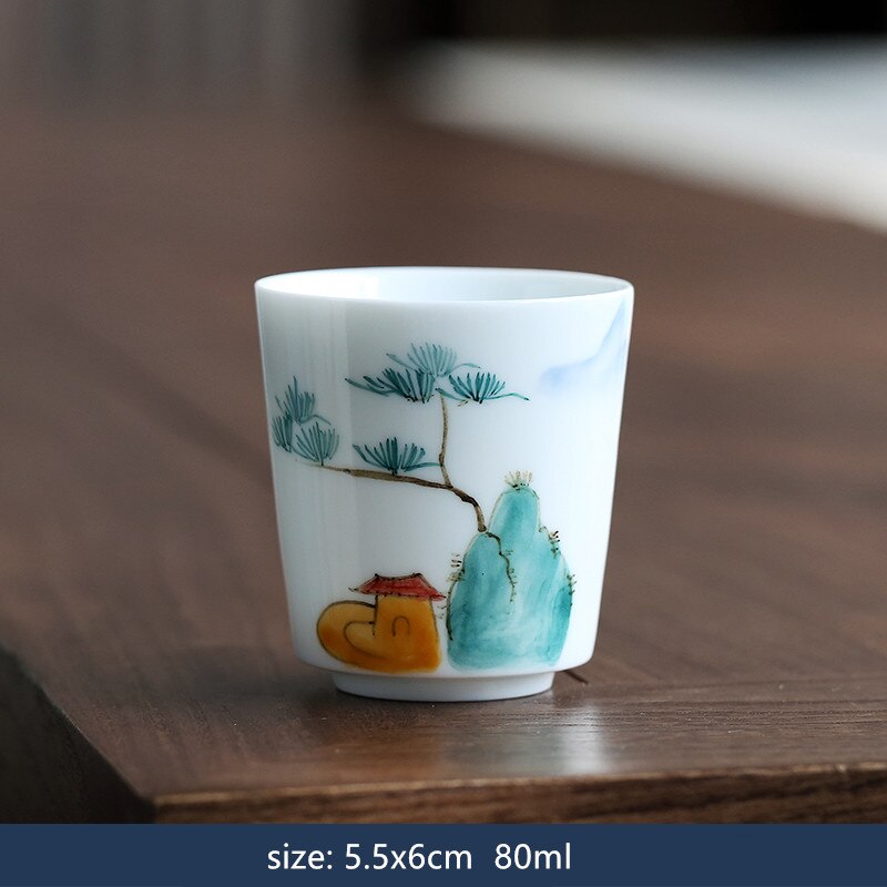 2pcs Hand-painted Master Teacup Household Ceramic ... – Grandado