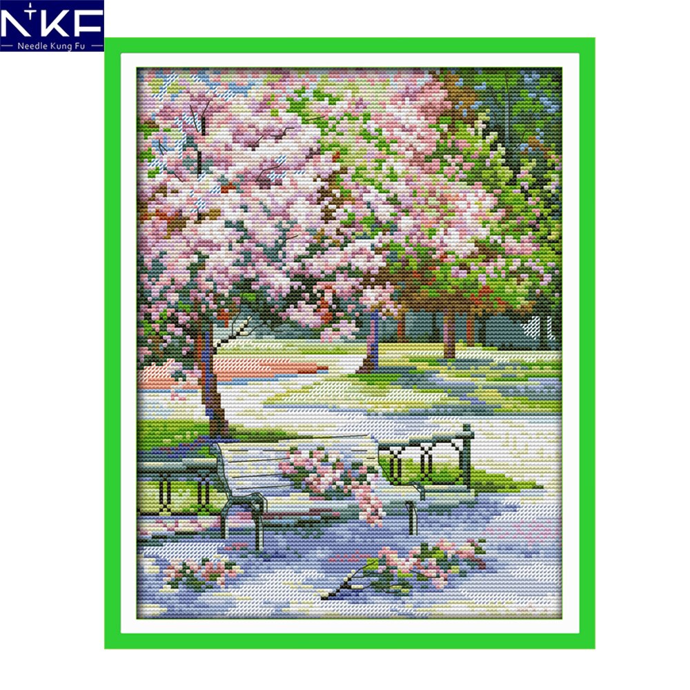 NKF The spring in the park scenery style needlepoi... – Grandado