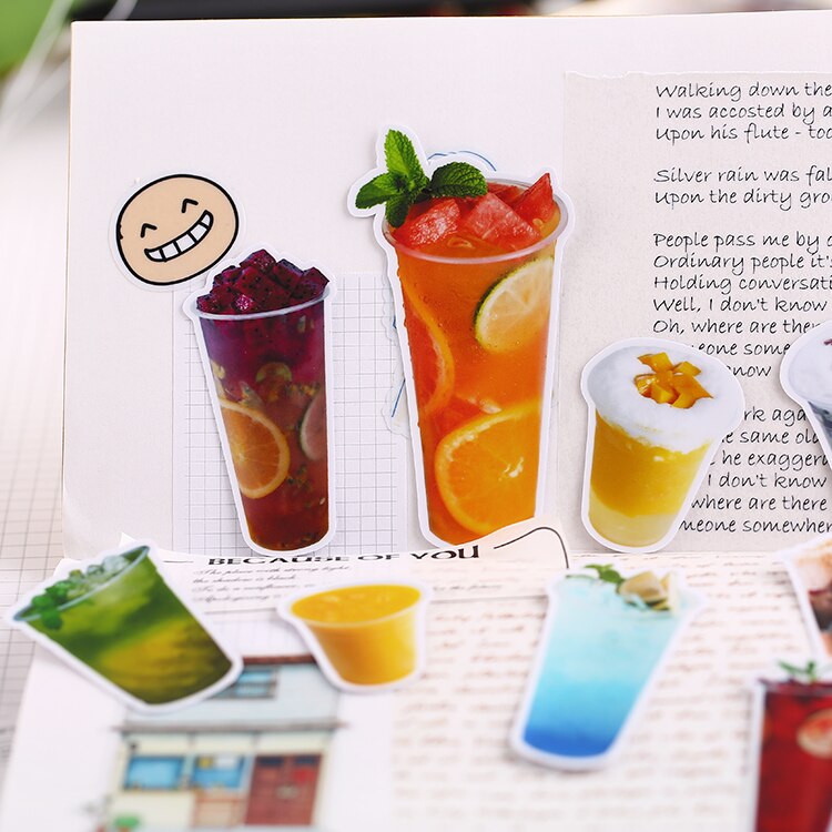 22pcs Cute Kawaii Milk tea Drink Stickers Decal Fo... – Vicedeal
